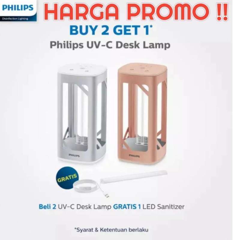 Jual Philips UVC Desk Lamp Lampu UV Steril Ruangan - Silver di Seller Gudang Lampu 10 - Braga ...
