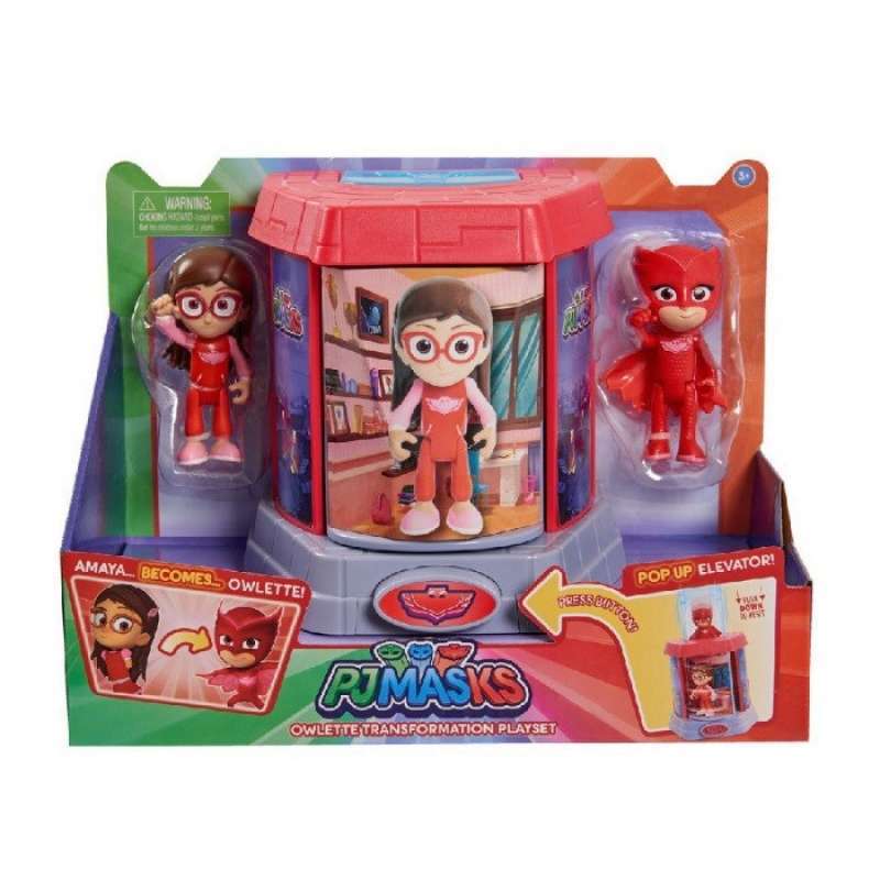 Jual Pj Masks Catboy Owlette Gekko Transformation Elevator Playset Di ...