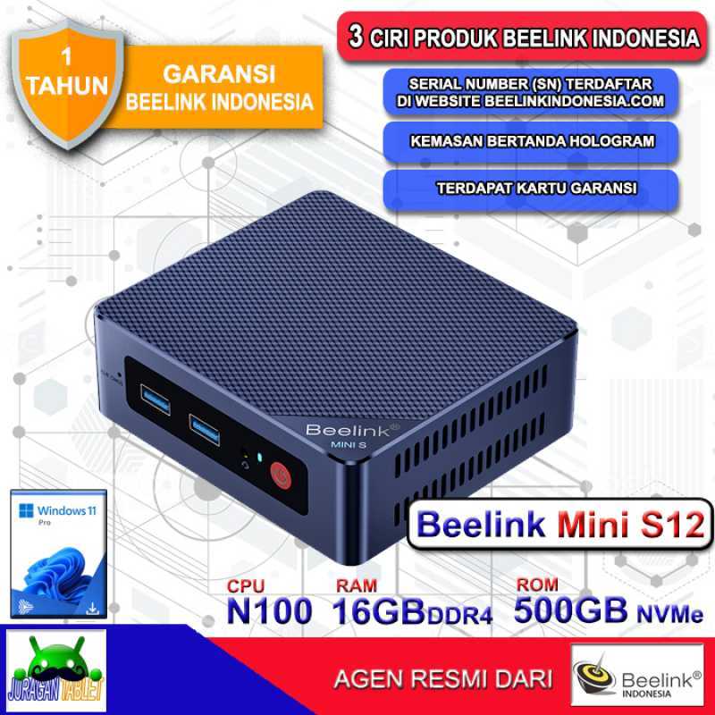 Promo Mini PC Beelink Mini S12 Pro Intel N100 Alderlake 16/500GB SSD NVMe 12th Gen Windows 11 ...
