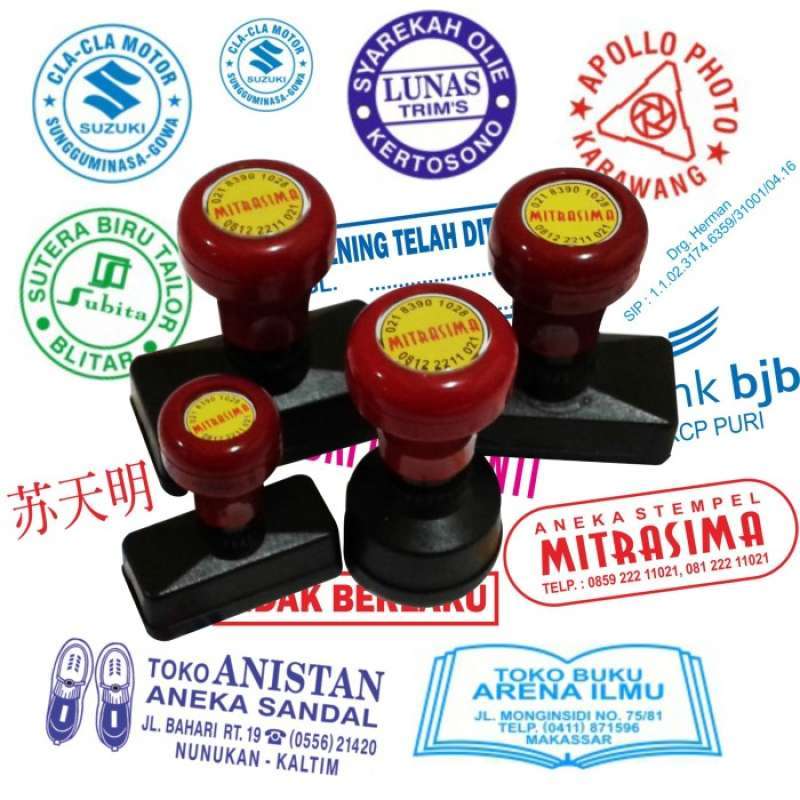 Promo Stempel otomatis / Stempel warna 1 Warna ukuran standar Diskon 2% ...