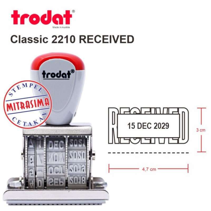 Jual Stempel Trodat 2210 Received Dengan Tanggal Model Klasik Konvensional Di Seller Mitrasima ...