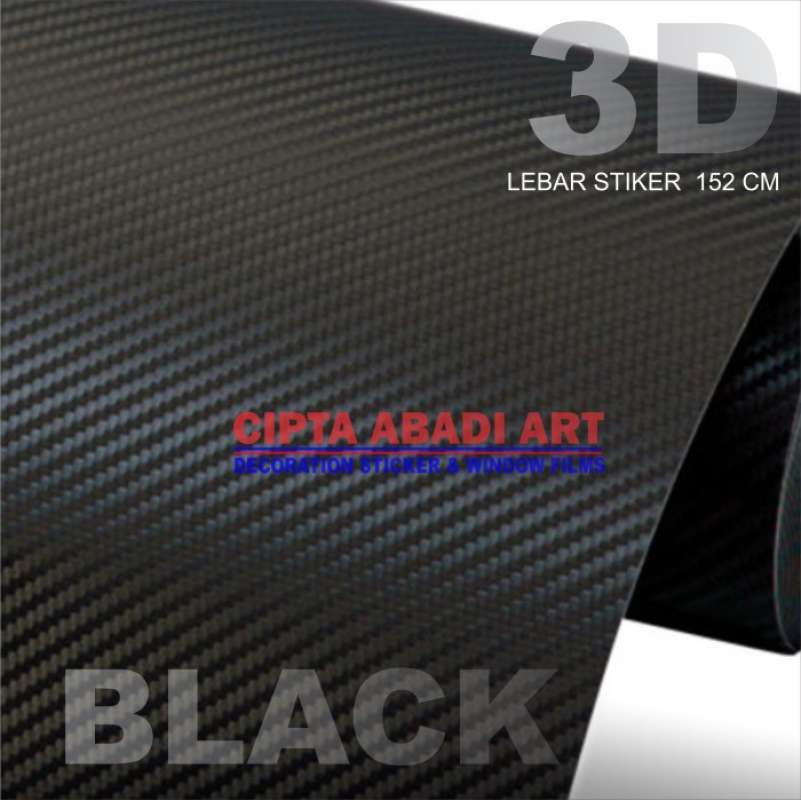 Promo Sticker / Stiker Carbon Fiber 3D Hitam Diskon 33% di Seller Rizky ...