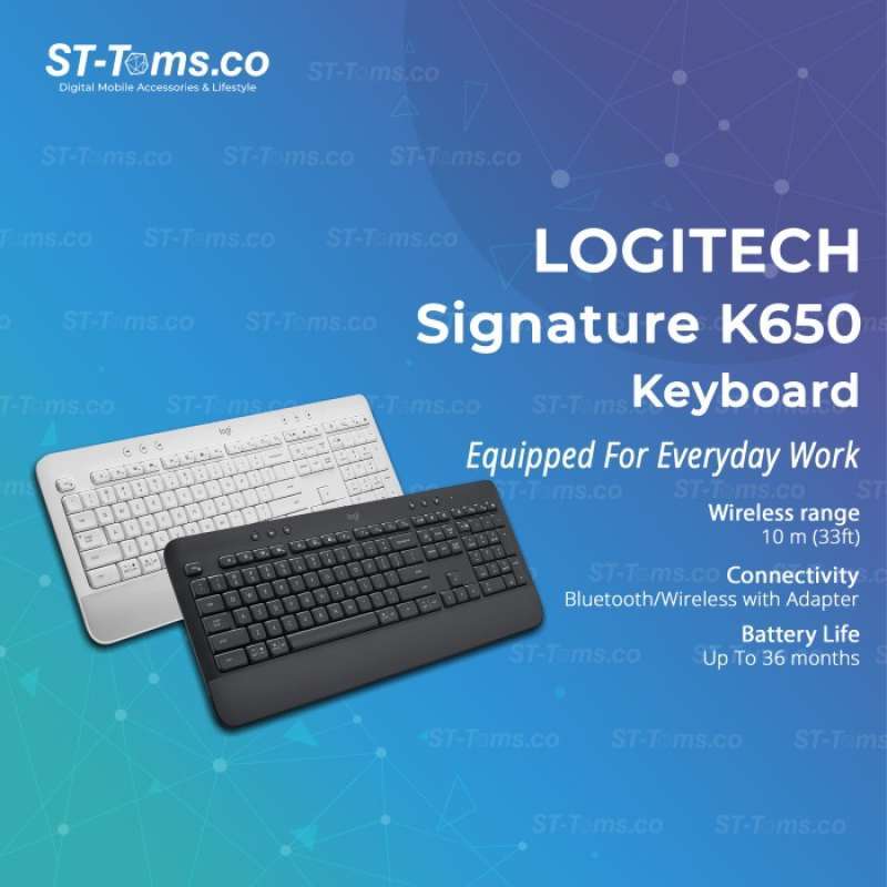 Promo Logitech Signature K650 Comfort Full-Size Wireless Keyboard ...