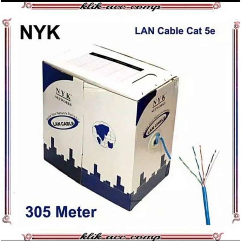 Promo Nyk Kabel Lan Roll Cat5 305m / Internet Jaringan Cat5 Utp 305m Diskon 20% Di Seller ...