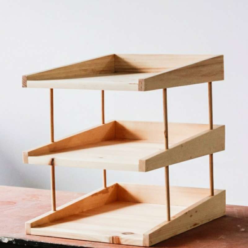 Jual Wooden File Organizer/rak File Kayu Di Seller Mahanani Store 4 ...