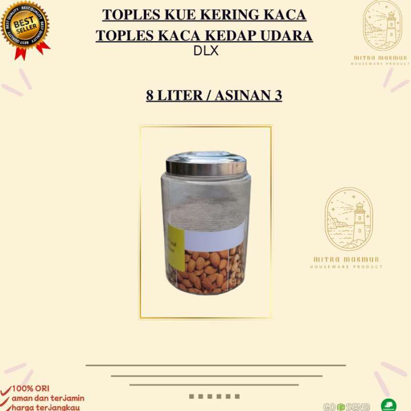 Promo Dlx Glass - Toples Kaca / Toples Cape A-B-C / Toples Kue 8-12-15 ...