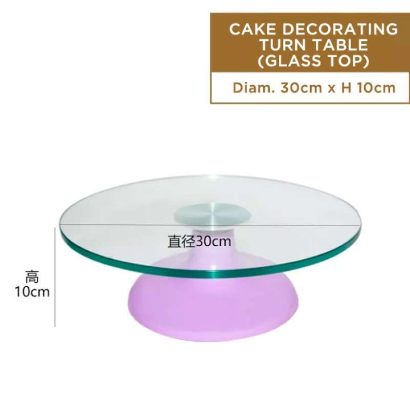 Jual 30Cm Glass Cake Turn Table Stand Meja Putar Heavy Duty di Seller ...