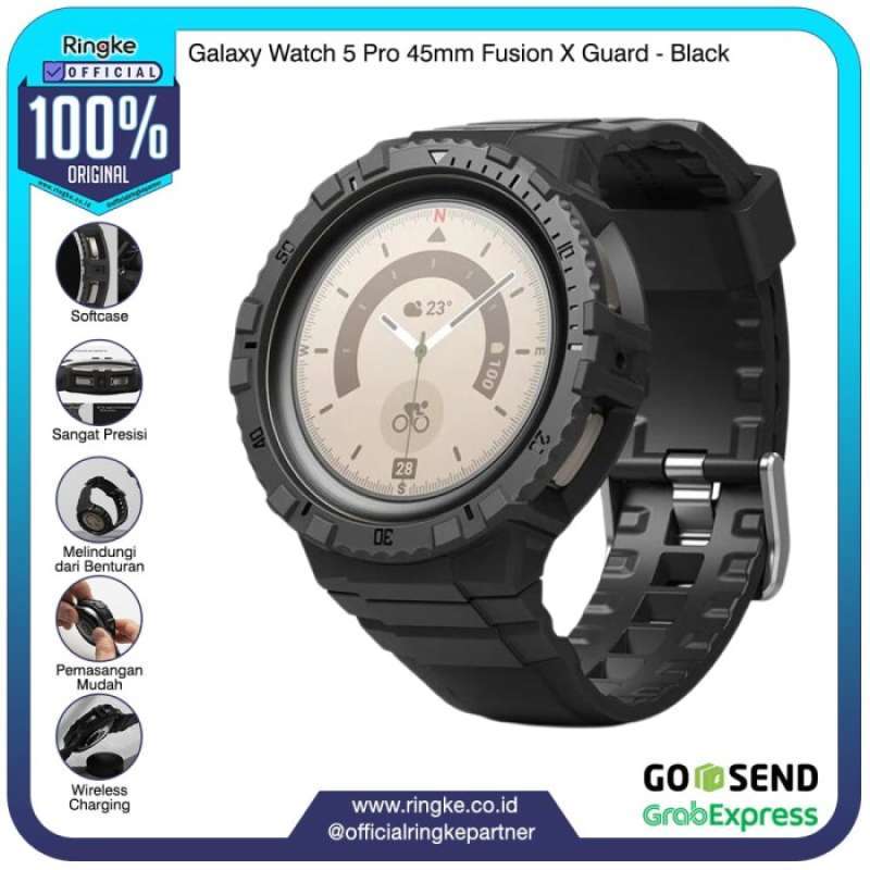 Jual Ringke Galaxy Watch 5 Pro 45mm Fusion X Guard Black Ultra Shock ...