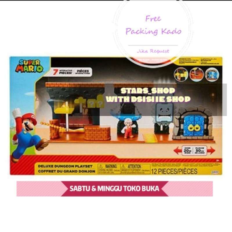 Promo Super Mario Deluxe Dungeon Playset Original / Figure Set Diskon ...
