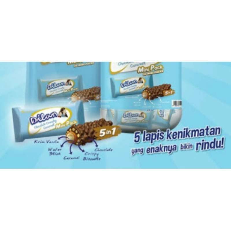 Promo Dilan Crunchy Mini Wafer Pack Toples Coklat 9.5 Gram Eceran ...