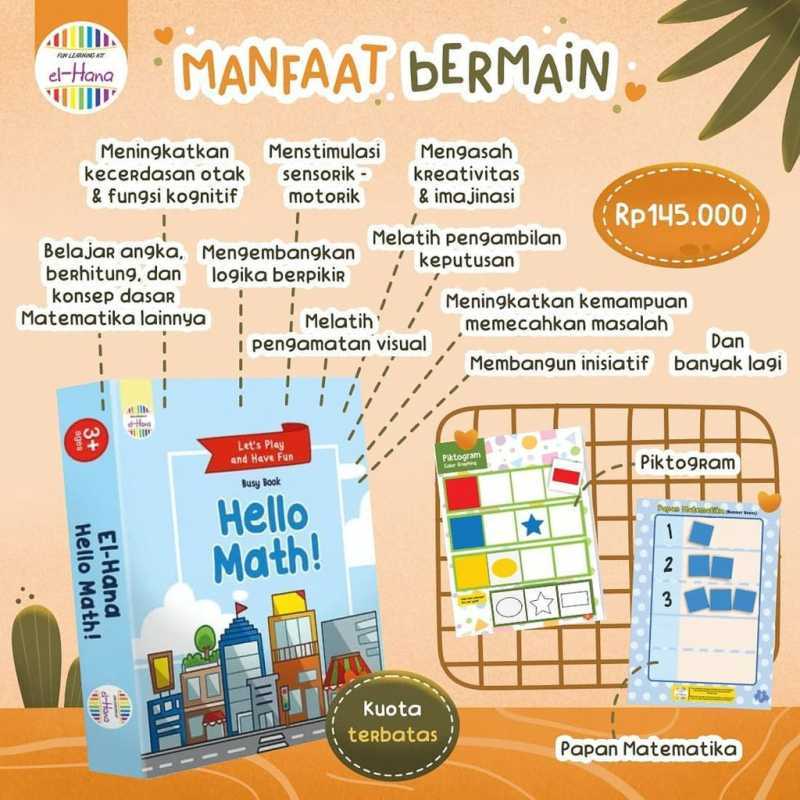 Jual El-hana Busy Book Hello Math - El-hana Busy Book Matematika - Belajar Matematika - Buku ...
