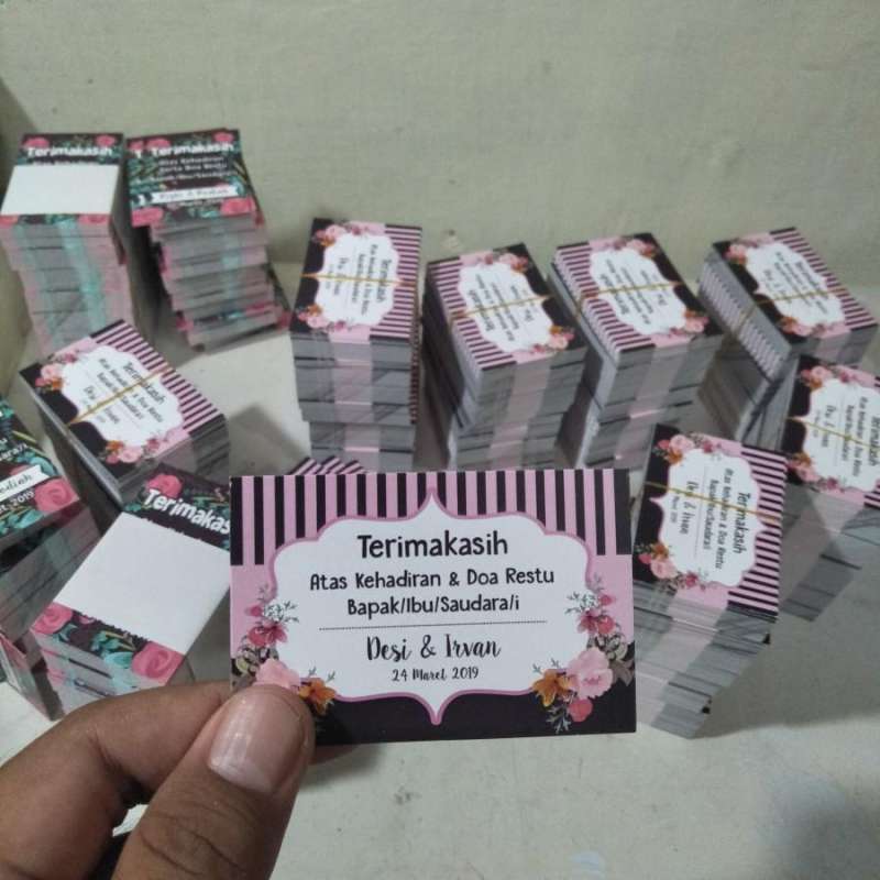 Jual Ucapan Terimakasih - Thanks Card - Kartu Souvenir - Dsgn 9 Di ...