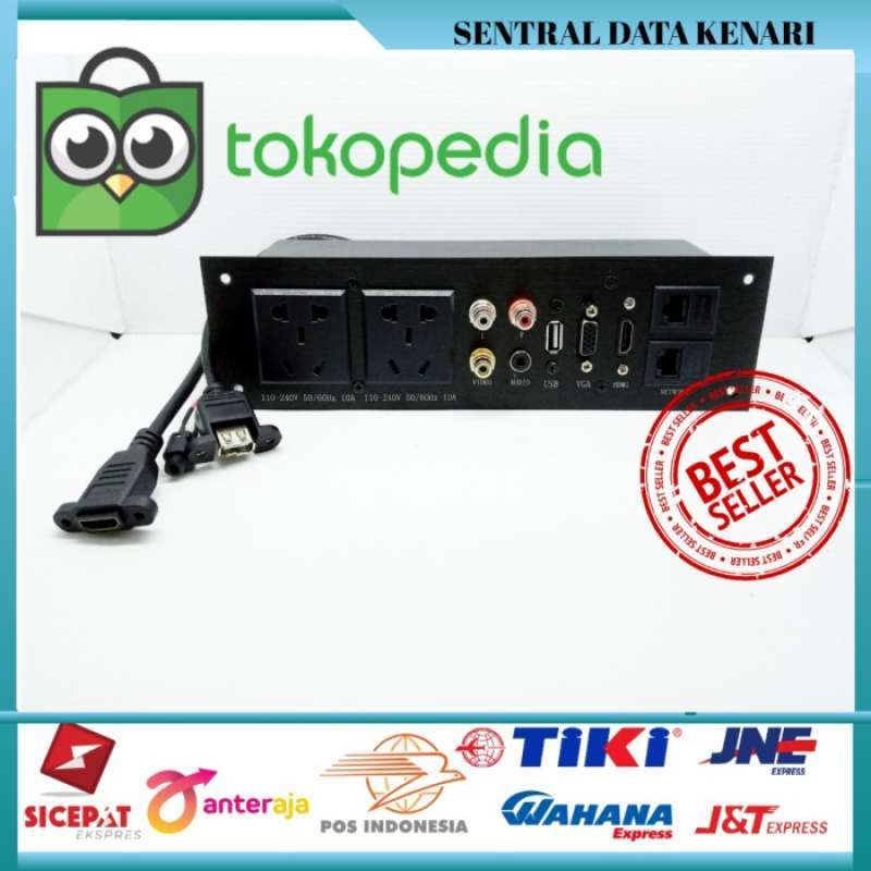 Promo STOP KONTAK MEJA / DESKTOP OUTLET UNIVERSAL USB HDMI VGA RJ45 ...