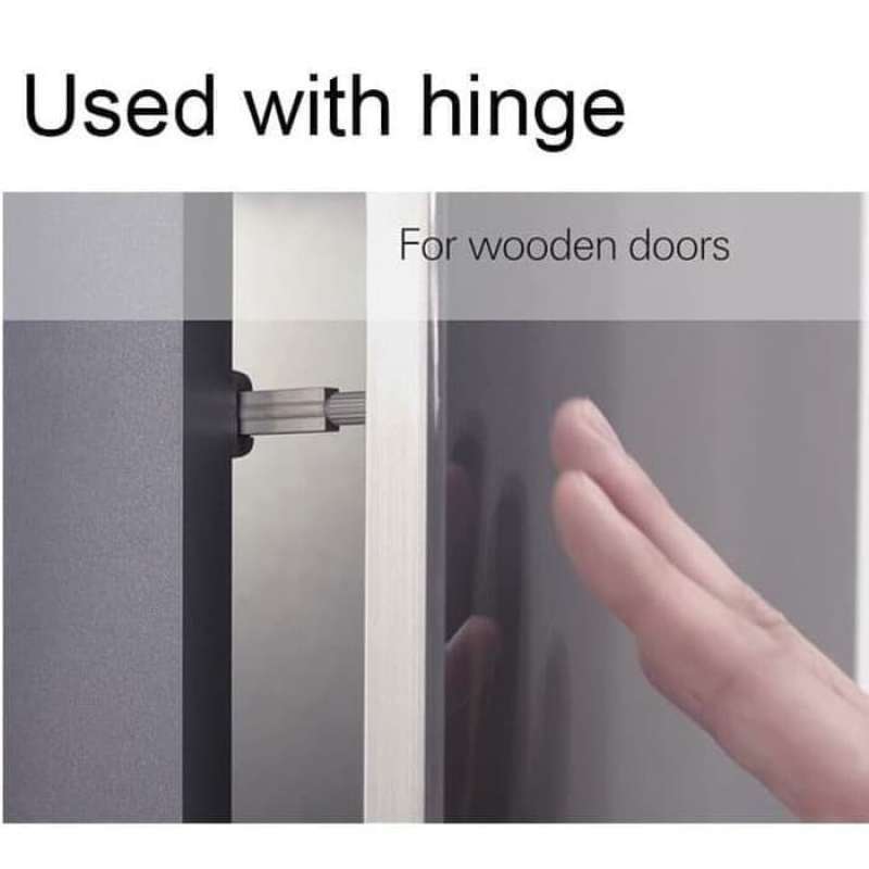 Jual Catches Bulat Plastik Besi Abu Or Wing Plus Magnet Push Open Pintu ...