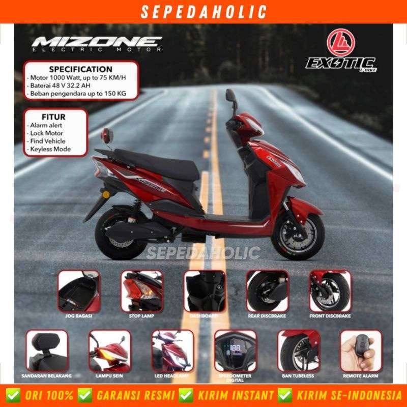 Promo Sepeda Motor Listrik Exotic Mizone Electric E Bike 1000 Watt ...