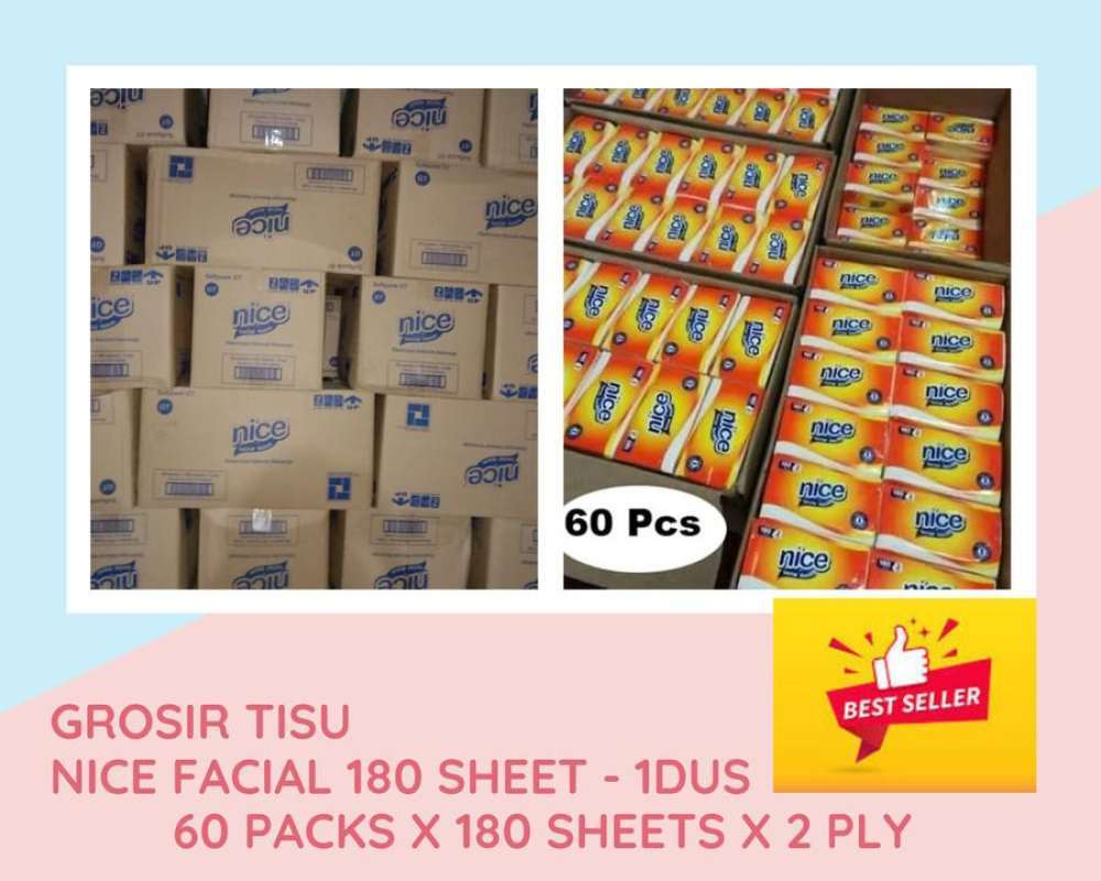 Jual tissue nice 180 sheet 1 dus 60 pcs di Seller bos belionlinesaja ...