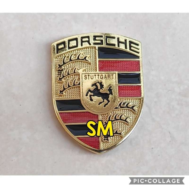 Jual satu buah emblem logo PORSCHE mini super detail di Seller ...