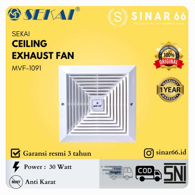 Jual Sekai Exhaust Fan 10 Mvf-1091 Kipas Ventilating Ventilasi Exos di ...