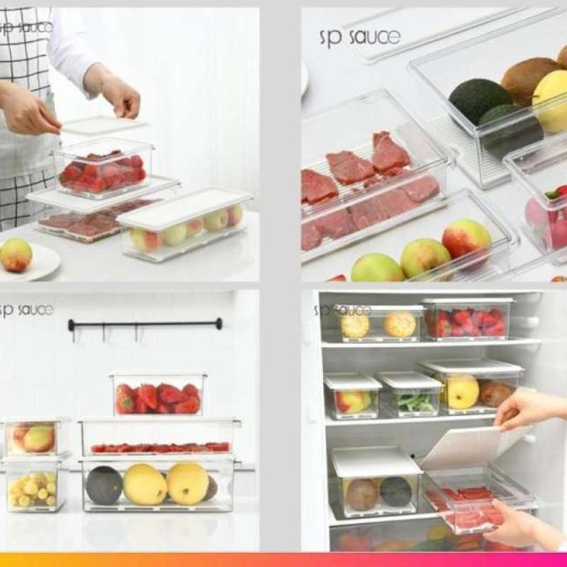 Jual Food Box Storage/Refrigerator Container With Drainer Ukuran 1.3L ...