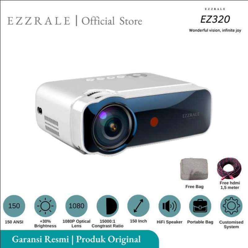 Jual Ezzrale EZ320 Mini Led Projector (150 ANSI) di Seller Ezzrale ...