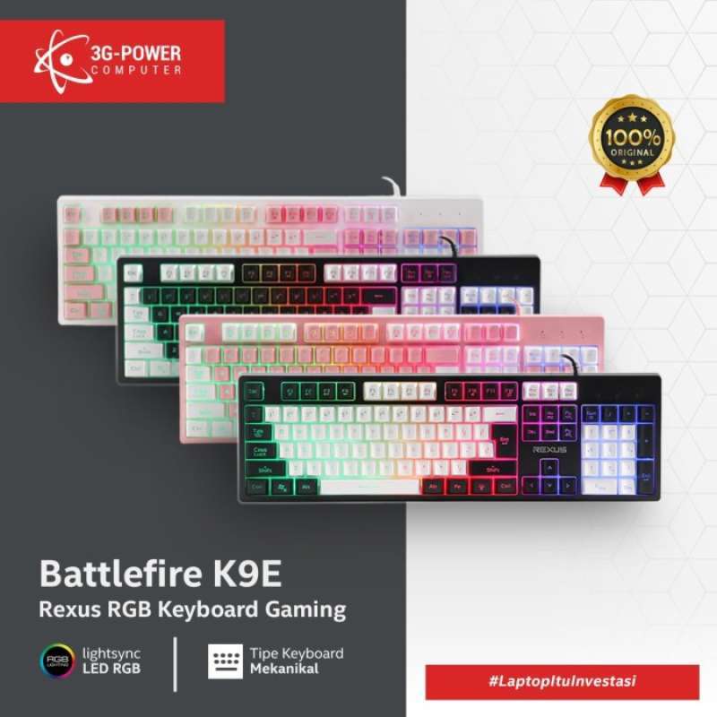 Promo Rexus Battlefire K9E Gaming Keyboard Diskon 17% di Seller ...