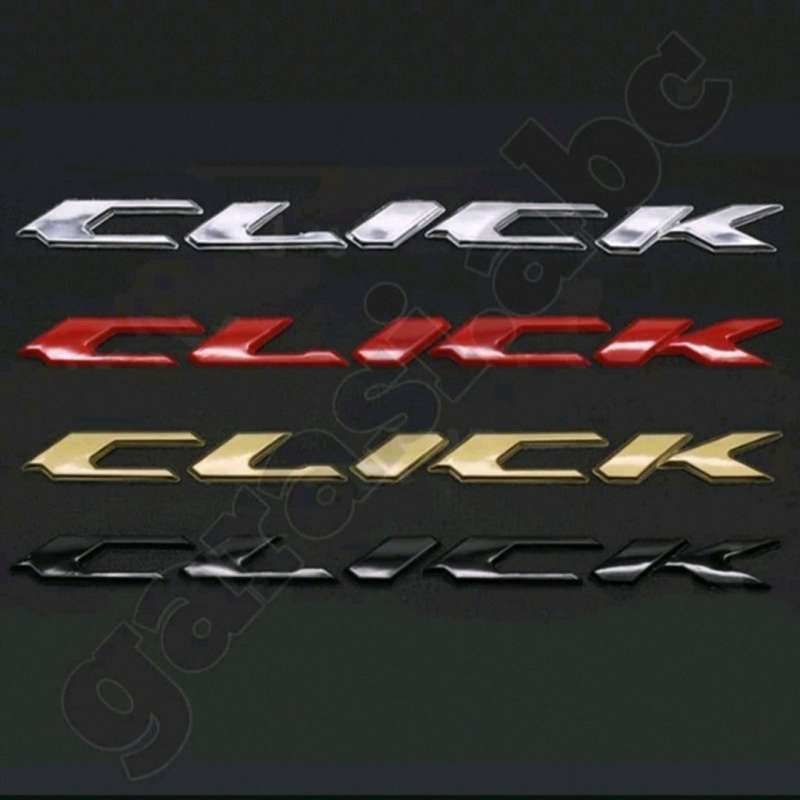 Jual Emblem Badge Body Honda Click Timbul 3d Sticker Tulisan Klik 125i ...