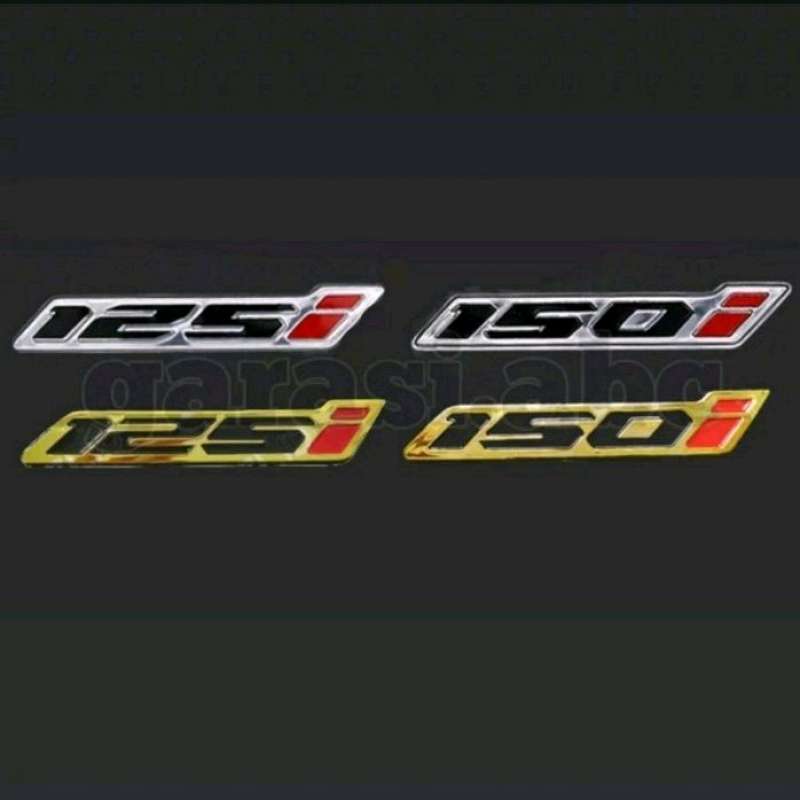 Jual Emblem Badge Body 125i 150i Timbul 3D Sticker Tulisan Klik Stiker Logo Krom Chrome Honda ...