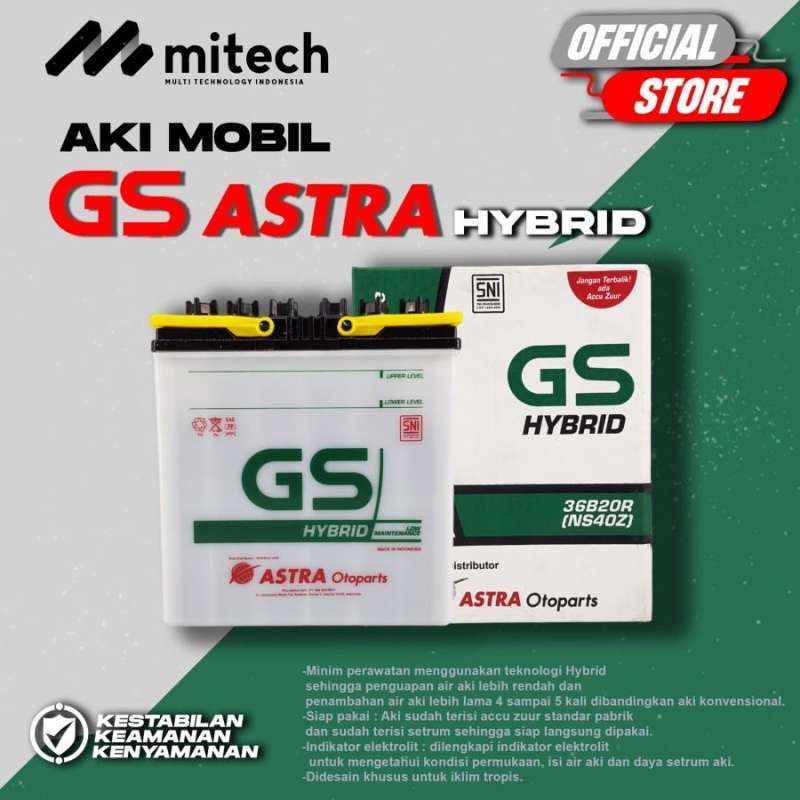 Jual Aki Mobil Suzuki Katana Gs Astra Ns40z Aki Basah Gs Hybrid 12v / 35 Ah Di Seller Multi ...