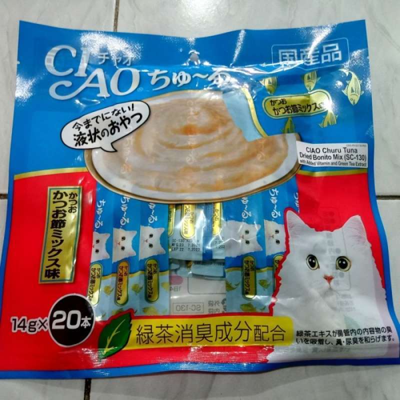 Jual CIAO CHURU Snack kucing Isi 20pcs mirip Meo creamy di Seller DENTA PET SHOP - Kalibata ...
