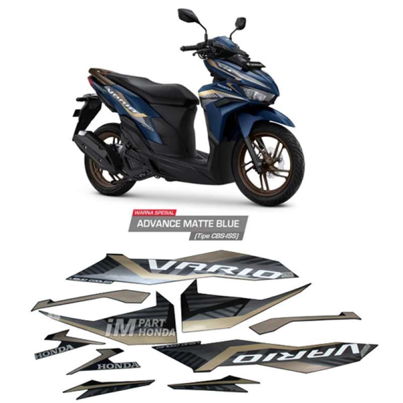 Jual Stiker Vario 125 LED 2022 K2V Biru Dof Advance Matte Blue di ...