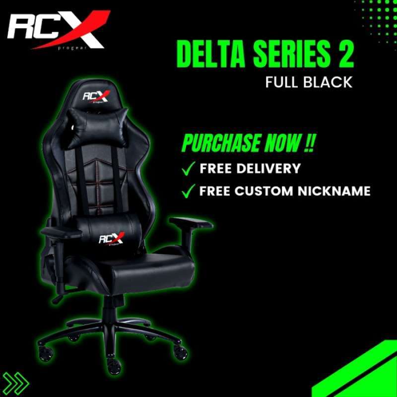 Promo Kursi Gaming Kursi Kantor Komputer Merk Rcx Delta Series Hitam ...