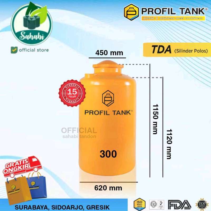 Jual Tandon Air / Toren Air / Tangki Air Profil Tank Tda 300 Liter Invoice Di Seller Sahabi ...