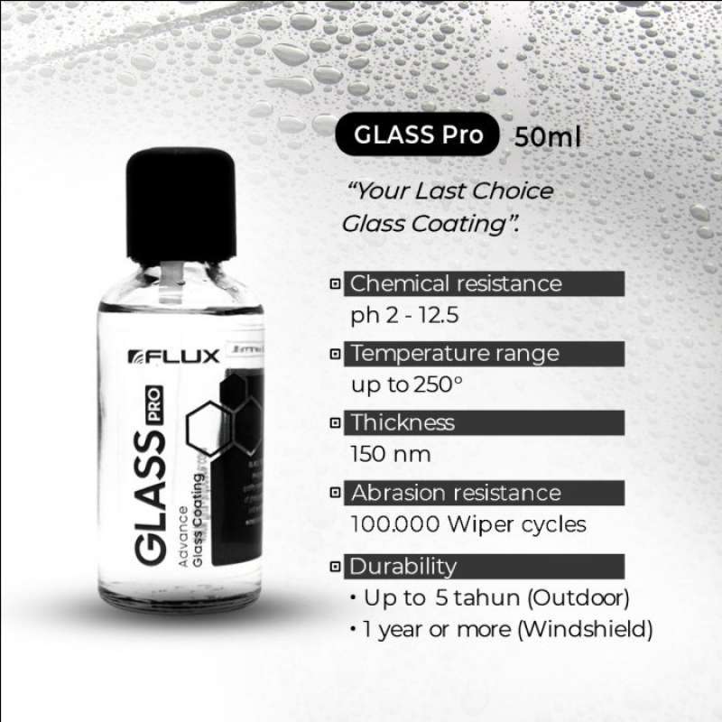 Promo FLUX GLASS PRO - COATING KACA - OUTSTANDING REAL LIFE DURABILITY ...