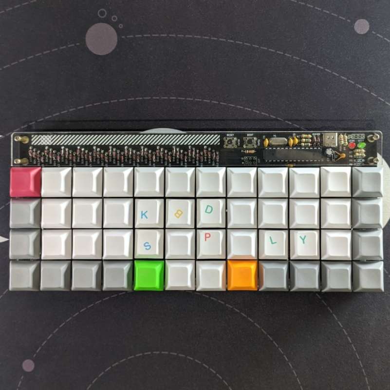 Jual Plaid-c Qmk Ortholinear Mechanical Keyboard Pcb Through Hole Diy ...