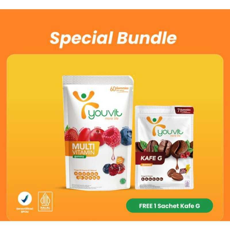 Promo Youvit Multivitamin Dewasa 60 Hari Free 1 Youvit Kafe G Sachet ...