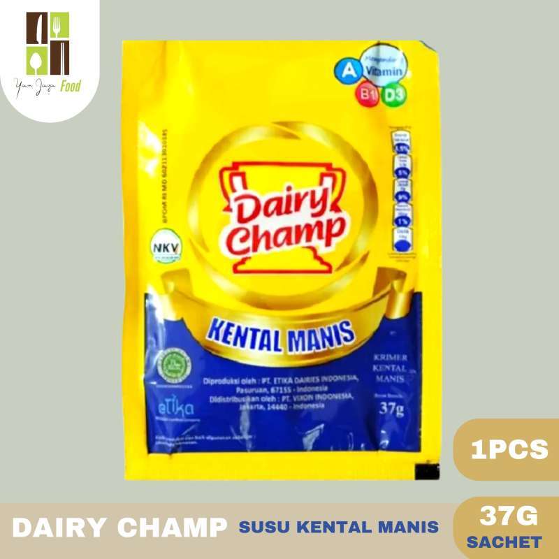 Jual Dairy Champ Susu Kental Manis Sachet 37g 1 Pcs / 1 Renceng [6 pcs] di Seller Yan Jaya Food ...