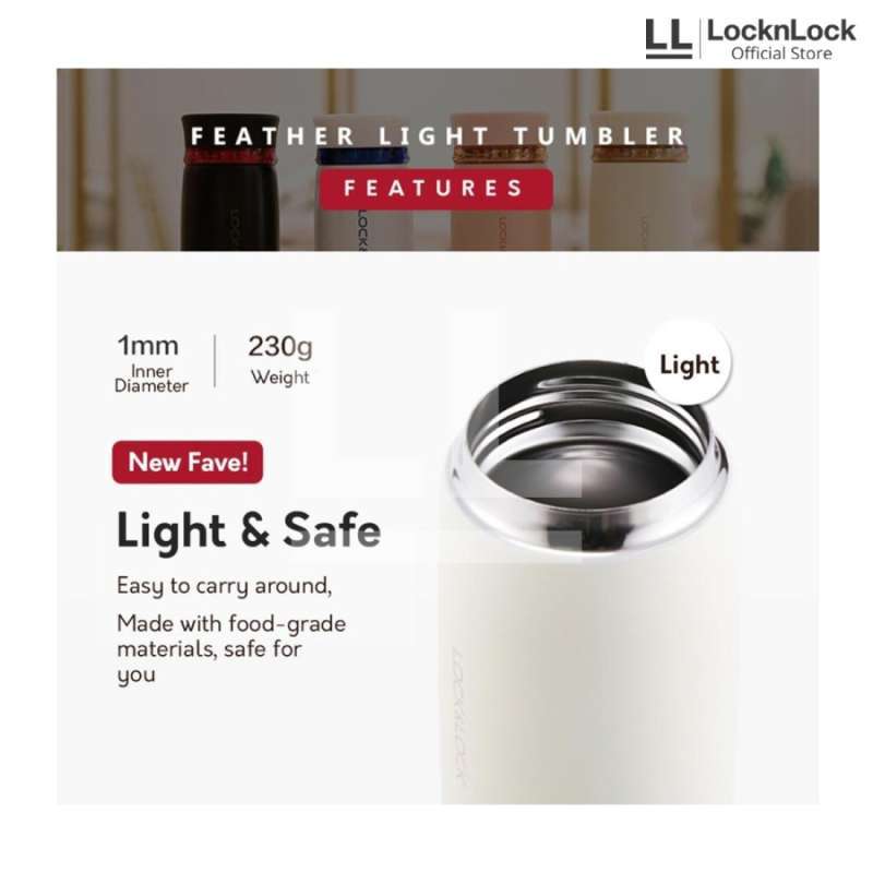 Promo LocknLock Feather Ring Vacuum Tumbler 450ml - Ivory Diskon 24% di Seller LocknLock ...