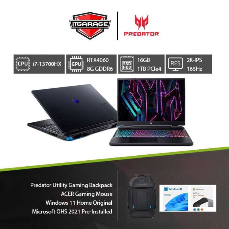 Jual Acer Predator Helios Neo 16 Phn16-71-72dn|i7-13700hx/16g/1t ...