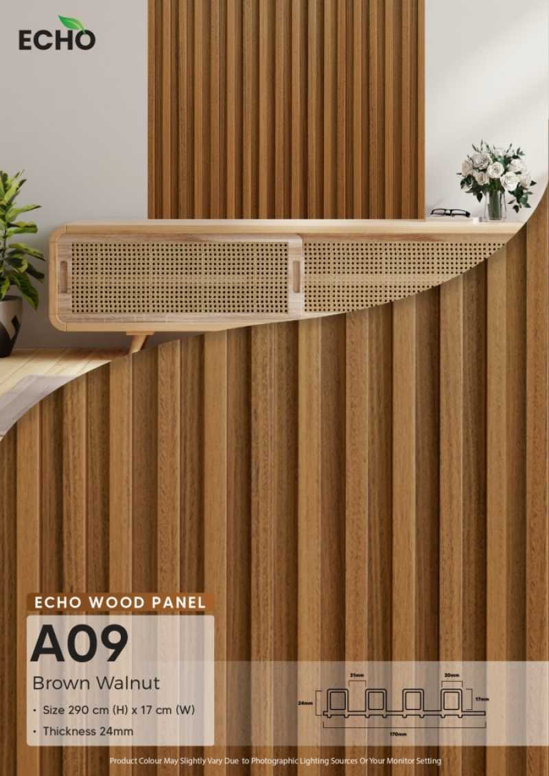 Promo PVC Wood Panel Motif Kayu Salur Minimalis / Wall Panel Kayu ECHO ...