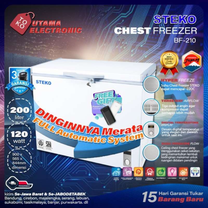 Promo Chest Freezer Box Steko Bf200 210 Liter Gsransi Resmi Diskon 23% di Seller Mitrastore ...