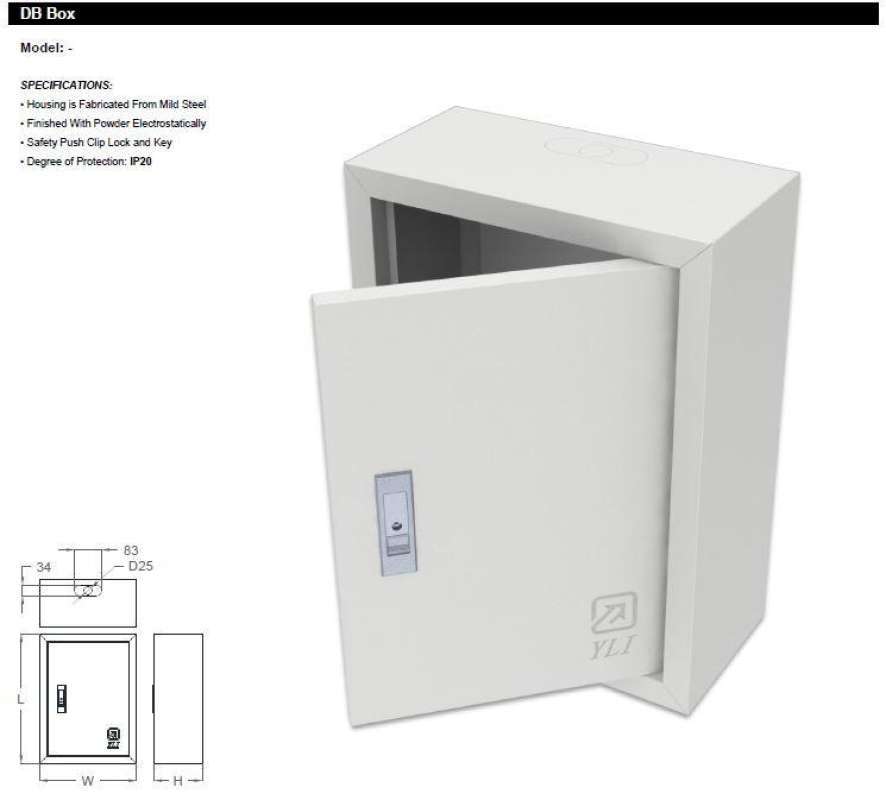 Jual YLI Box Panel Kotak Listrik Indoor Plat Tebal Kunci Model Push ...