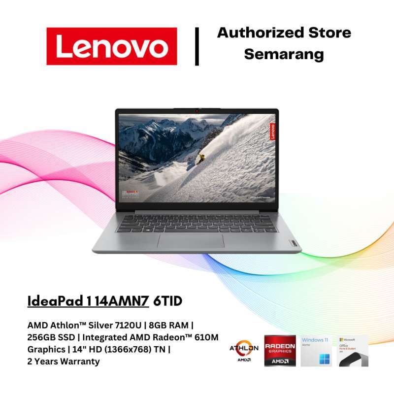 Promo Lenovo IdeaPad 1 14AMN7 - 6TID Cloud Grey (Athlon™ Silver 7120U ...