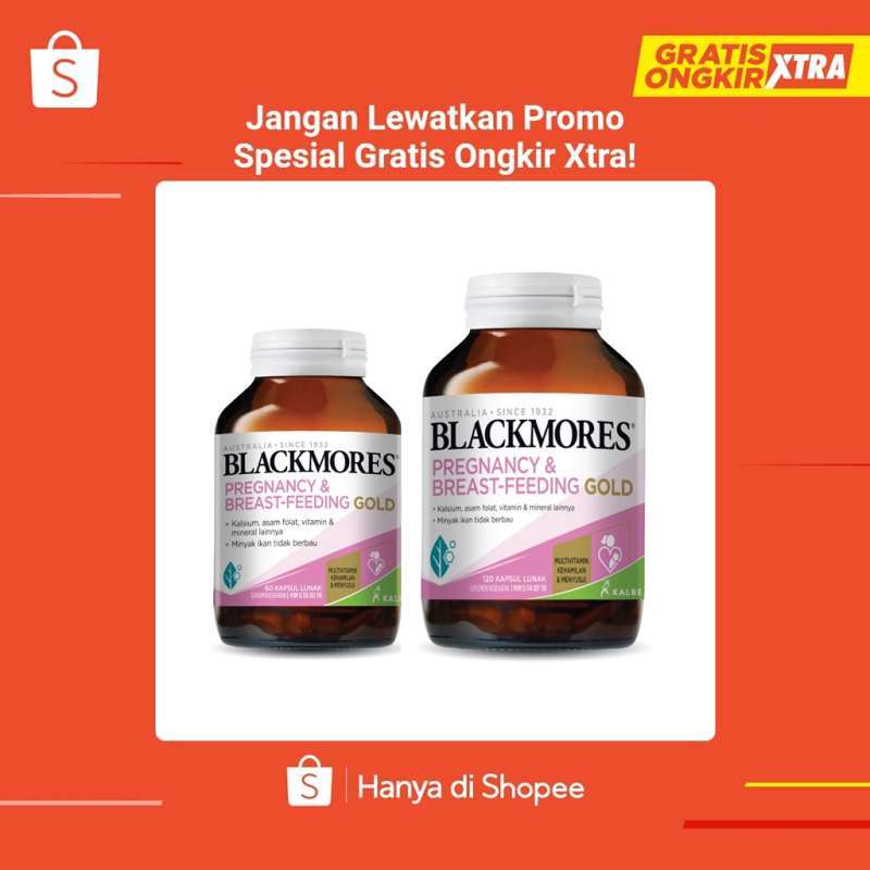 Jual Blackmores Pregnancy and Breastfeeding Gold BPOM Kalbe Vitamin Ibu ...