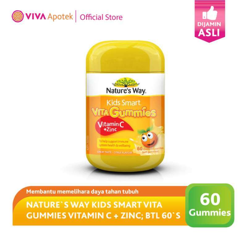 Jual Nature`s Way Kids Smart Vita Gummies Vitamin C + Zinc (60 Tablet ...