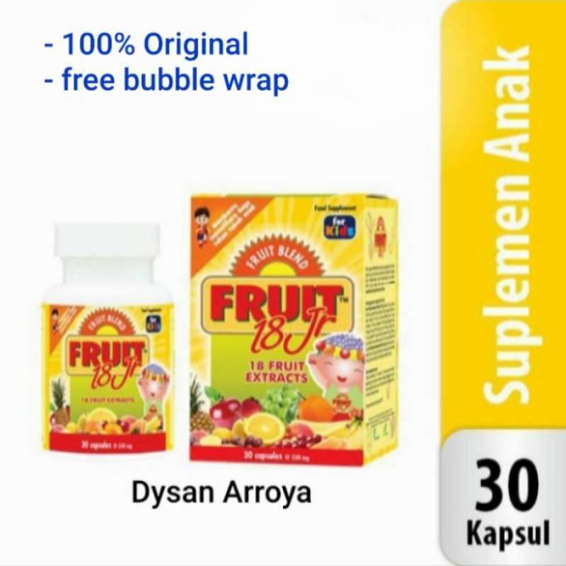 Jual Fruit 18 Jr Isi 30 Kapsul - Suplemen Anak Di Seller Medika Lestari ...