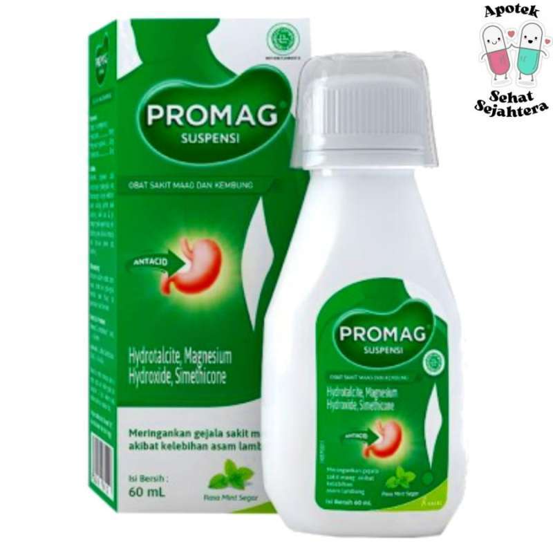 Jual OBAT MAAG/KELEBIHAN ASAM LAMBUNG PROMAG SIRUP BOTOL 60 ML di ...