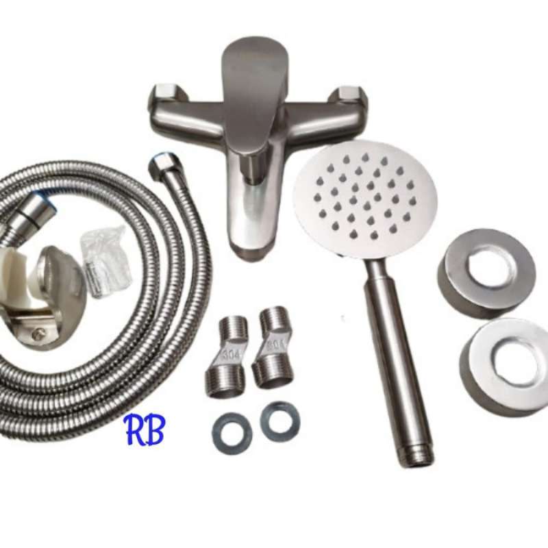 Promo Paket Kran Bathub Stainless SUS 304 - Kran Shower Set panas ...