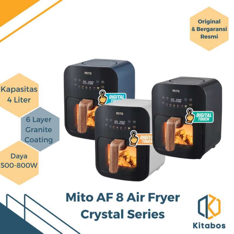 Jual Mito Af8 Digital Air Fryer 4 Liter Crystal Series Af 8 Di Seller