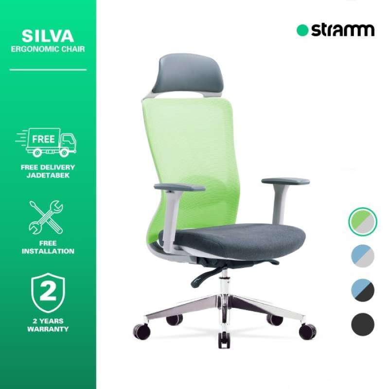 Promo Kursi Kerja Ergonomis Stramm Silva I With Aluminium Footbase ...