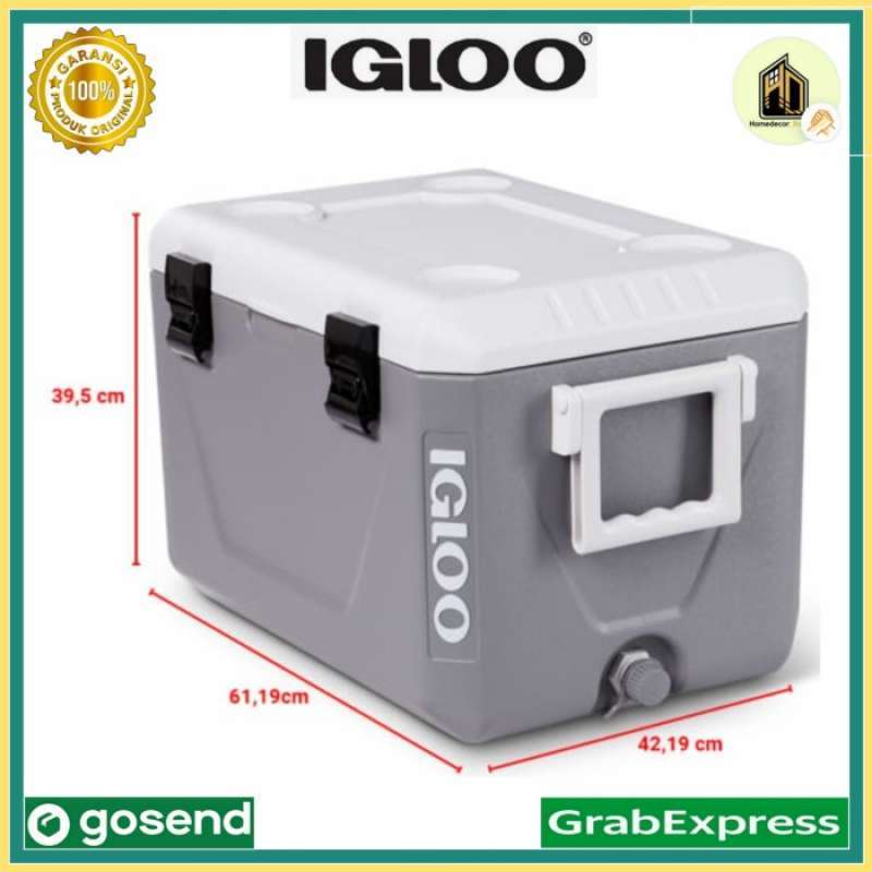 Promo Igloo 55 Ltr Cooler Box Nestable - Abu-Abu / Kotak Penyimpanan ...